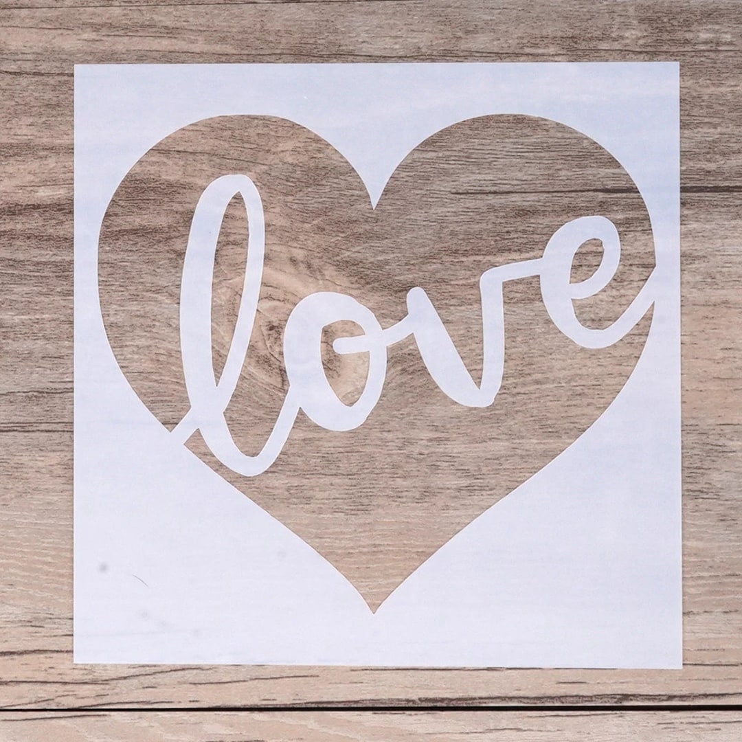 Layering Love Stencil - Heart Stencil - DIY Scrapbooking - Wall Stencil ...
