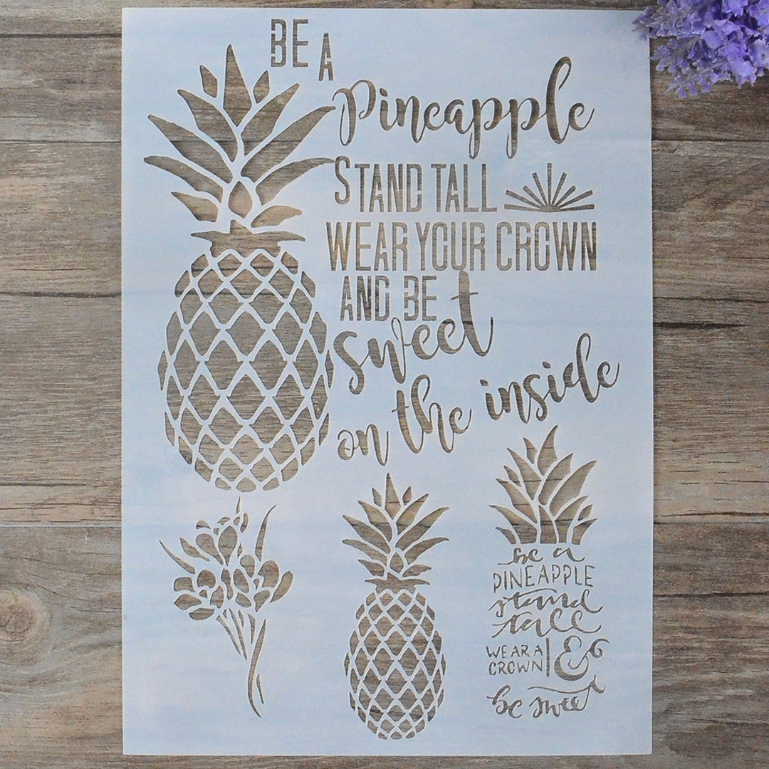Pineapple Stencil Wall Stencil Nature Bullet Journal Stencil Fruit ...