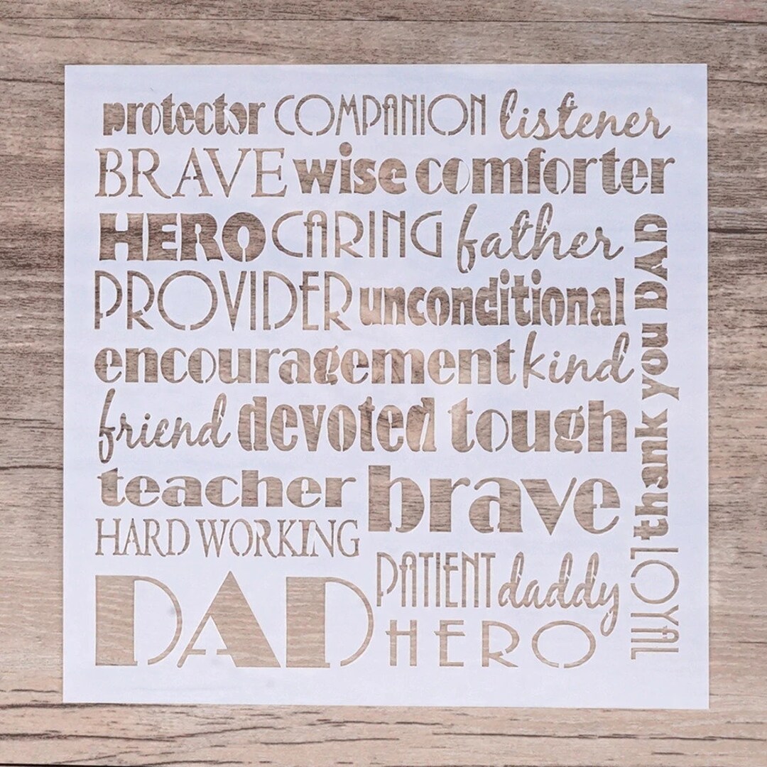 Layering Dad Letter Stencil, Wall Stencil, Painting Stencil ...