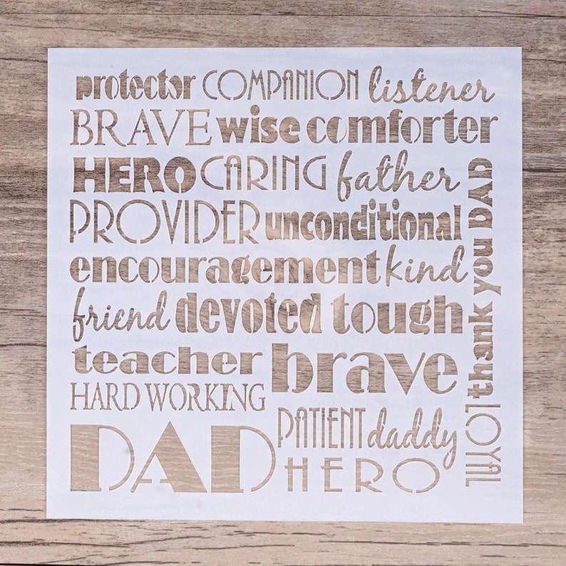 Layering Dad Letter Stencil, Wall Stencil, Painting Stencil ...