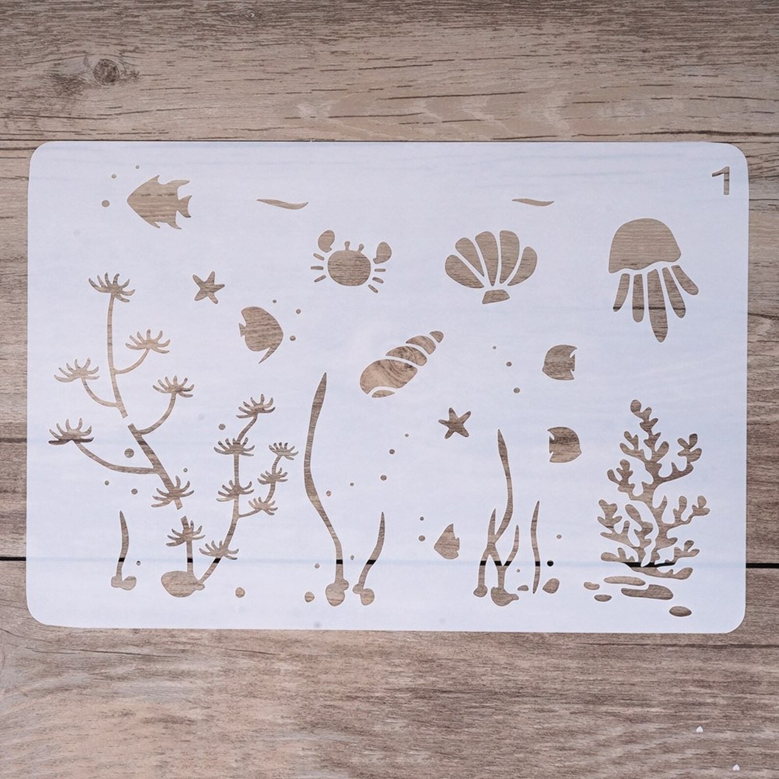 Sea Bottom Stencils Scrapbooking Stamping Stencils for Walls | Etsy