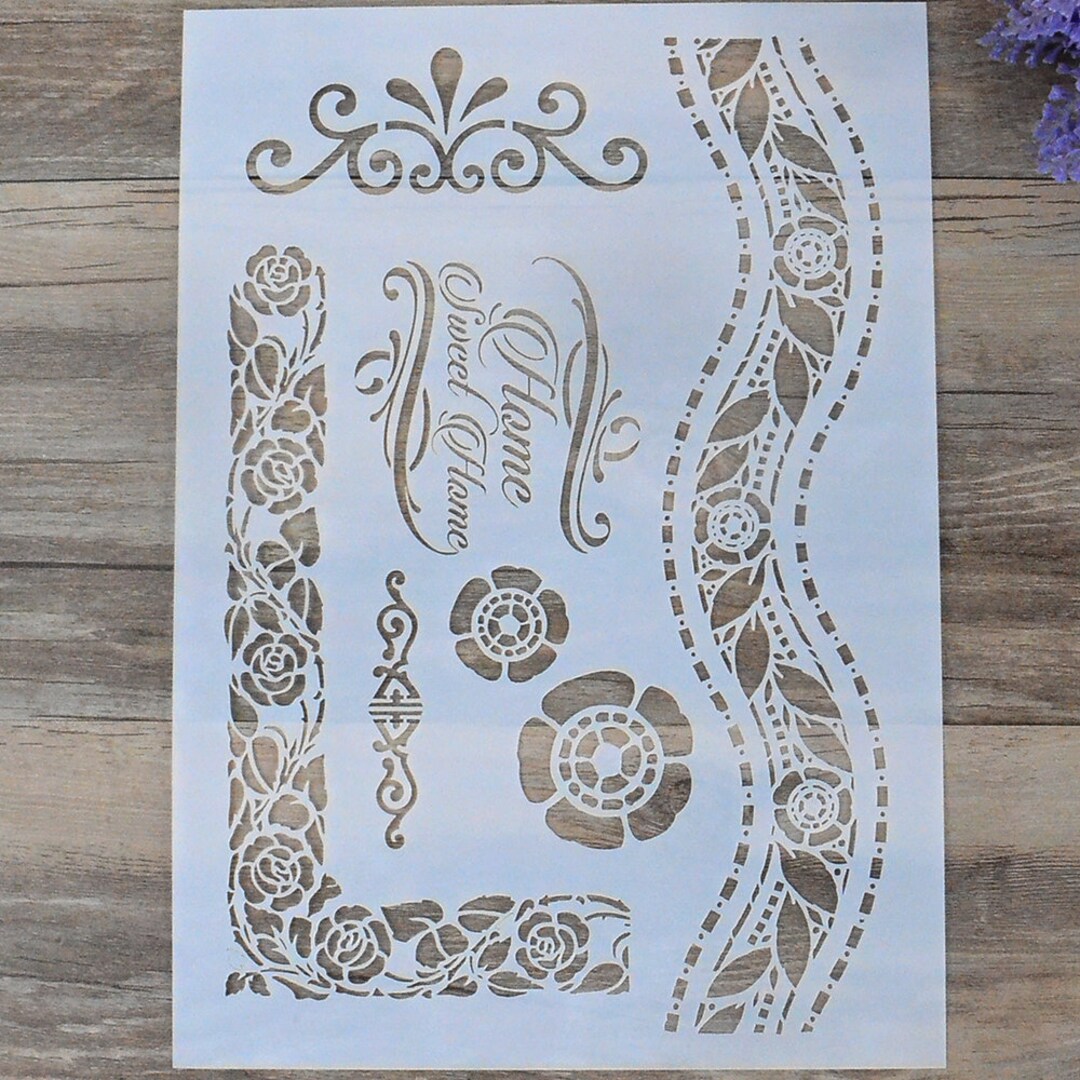 Flower Stencil Craft Stencil DIY Decor Stencil Painting - Etsy