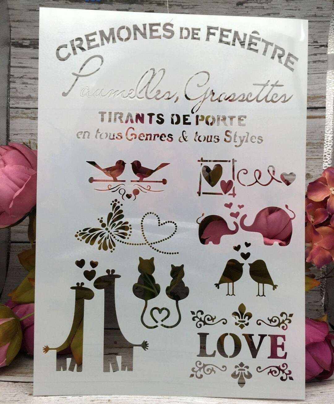 Cute Stencil - Love Stencil - Scrapbooking Stencil - DIY Wedding ...