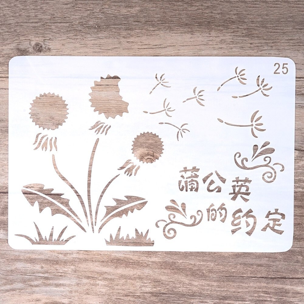 Dandelion Stencils for Walls Painting Dandelion Template | Etsy