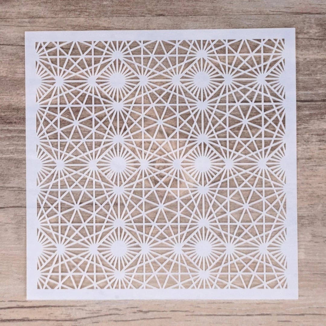 Layering Geometric Stencil Craft Stencil DIY Decor Stencil Layering Flower Stencils for Walls ...