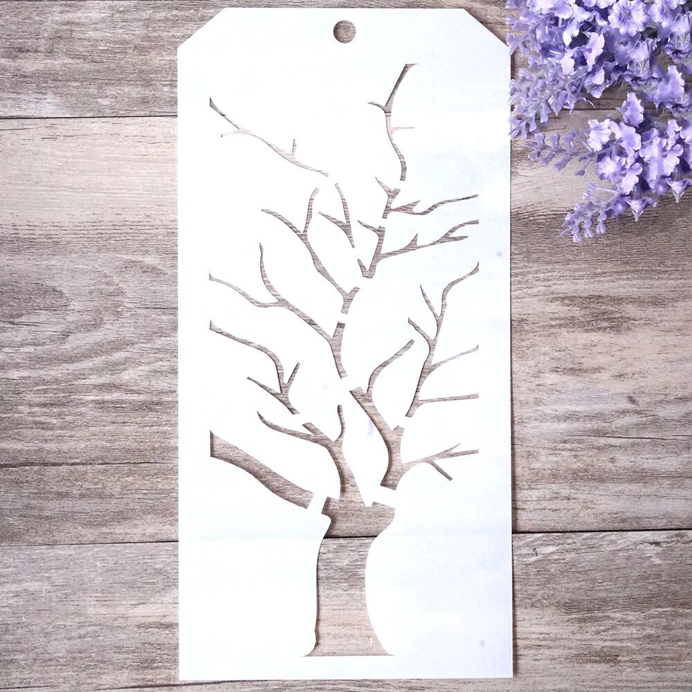 Tree Stencil Template for Walls Painting for Stamp Album - Etsy