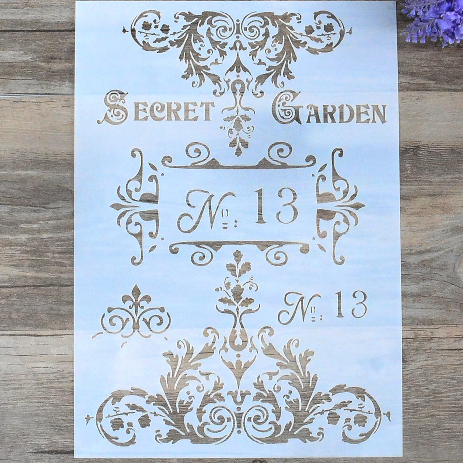 Stencil Secret Garden - Scrapbooking Stencil - Craft Stencil - Wall ...