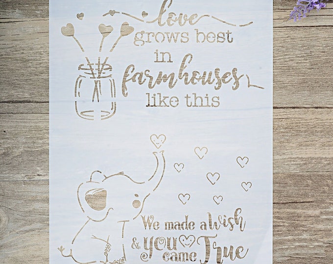 French Script Stencil Beautiful French Script Stencil DIY - Etsy