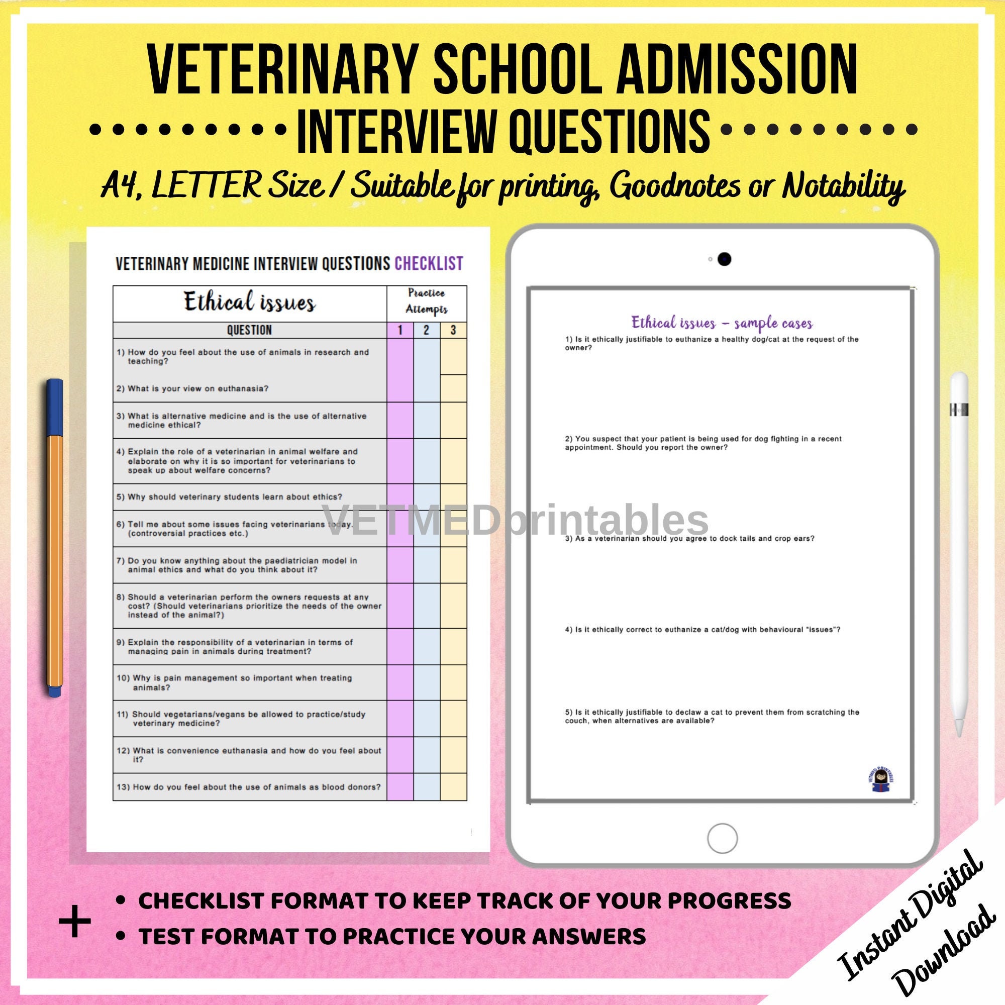 80 Veterinary School Admission Interview Questions FREE Guide on ...