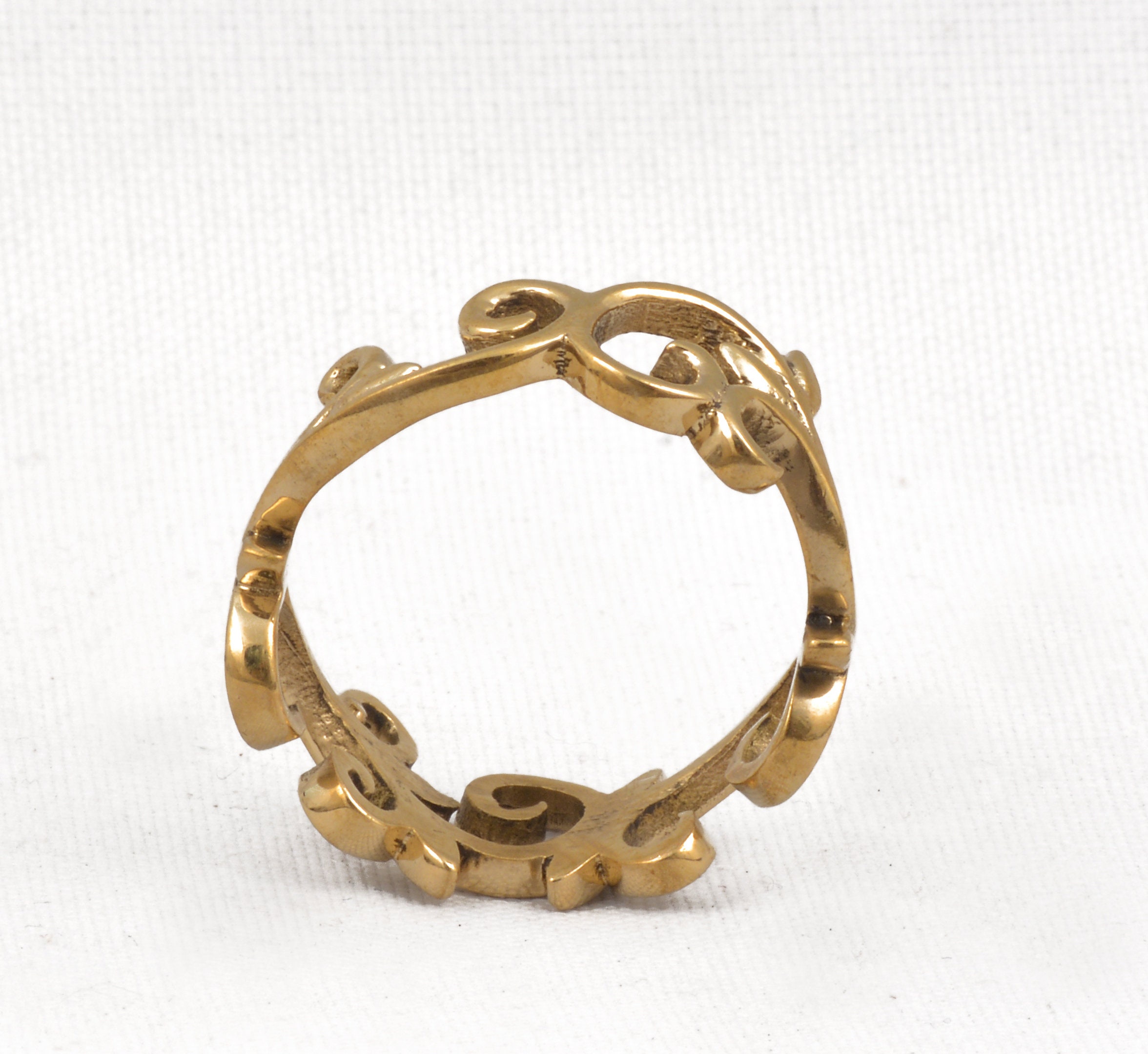 18k Gold Filigree Ringgold Leaf Ringgold Floral Ringgold - Etsy