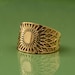 Sun Ring in Brass Full Sun Ring Metal Brass Ring Sun Rays - Etsy