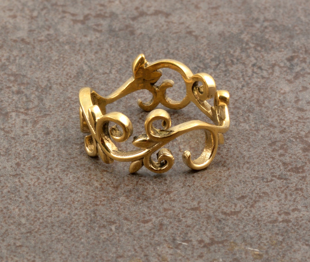 Brass Ring, Infinity Design, Handmade Ring, Plain Brass Ring, Statement ...