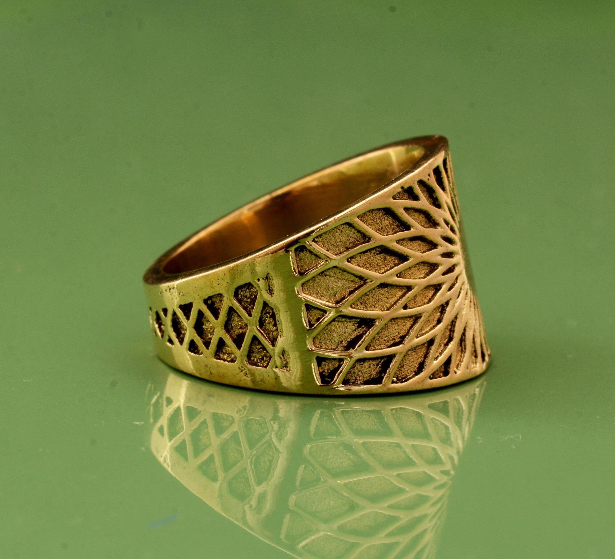 Sun Ring in Brass Full Sun Ring Metal Brass Ring Sun Rays | Etsy