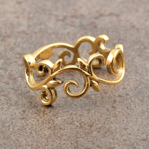 Brass Ring, Infinity Design, Handmade Ring, Plain Brass Ring, Statement ...