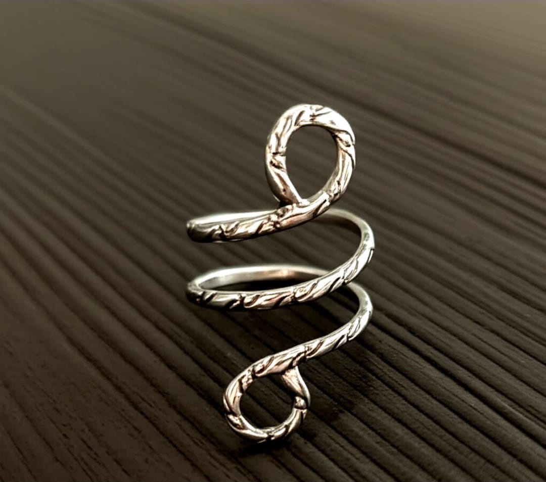 Spiral Thumb Splint Ring, Silver Ring for Arthritis, Hypermobility ...