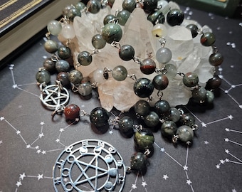 Satanic / Witchy Rosary With Crystals, Occult Witchy Jewelry ...