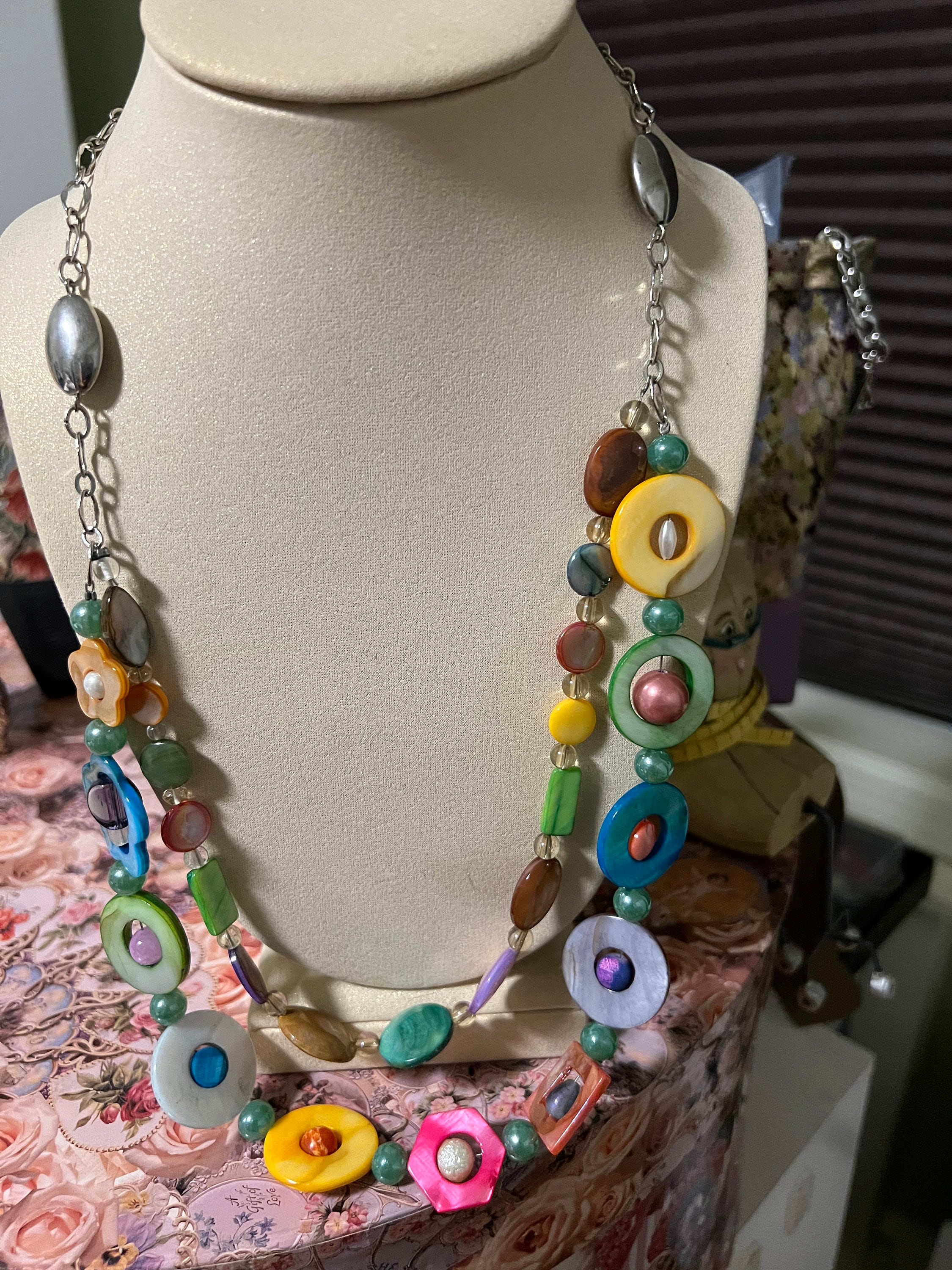 2 Strand Multi-color/shapes Mother of Pearl (MOP) 24” and 27” With ...