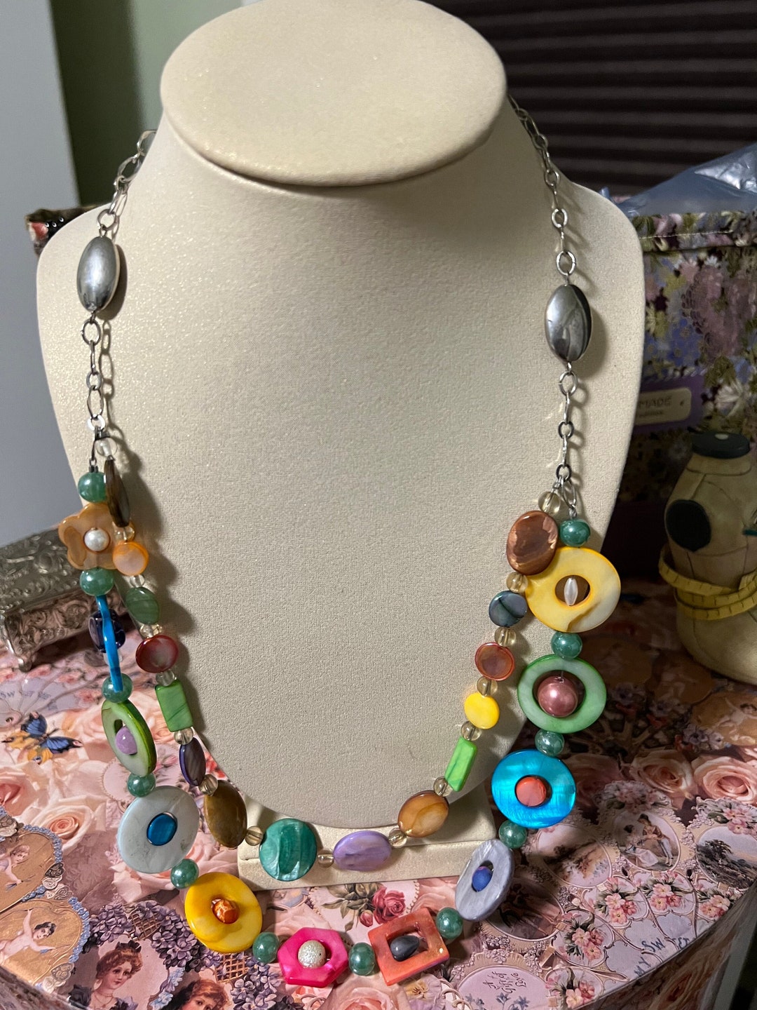 2 Strand Multi-color/shapes Mother of Pearl (MOP) 24” and 27” With ...