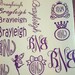 Monogram Decal ,school Decal,sticker Decal,vinyl Decal,monogram Vinyl ...