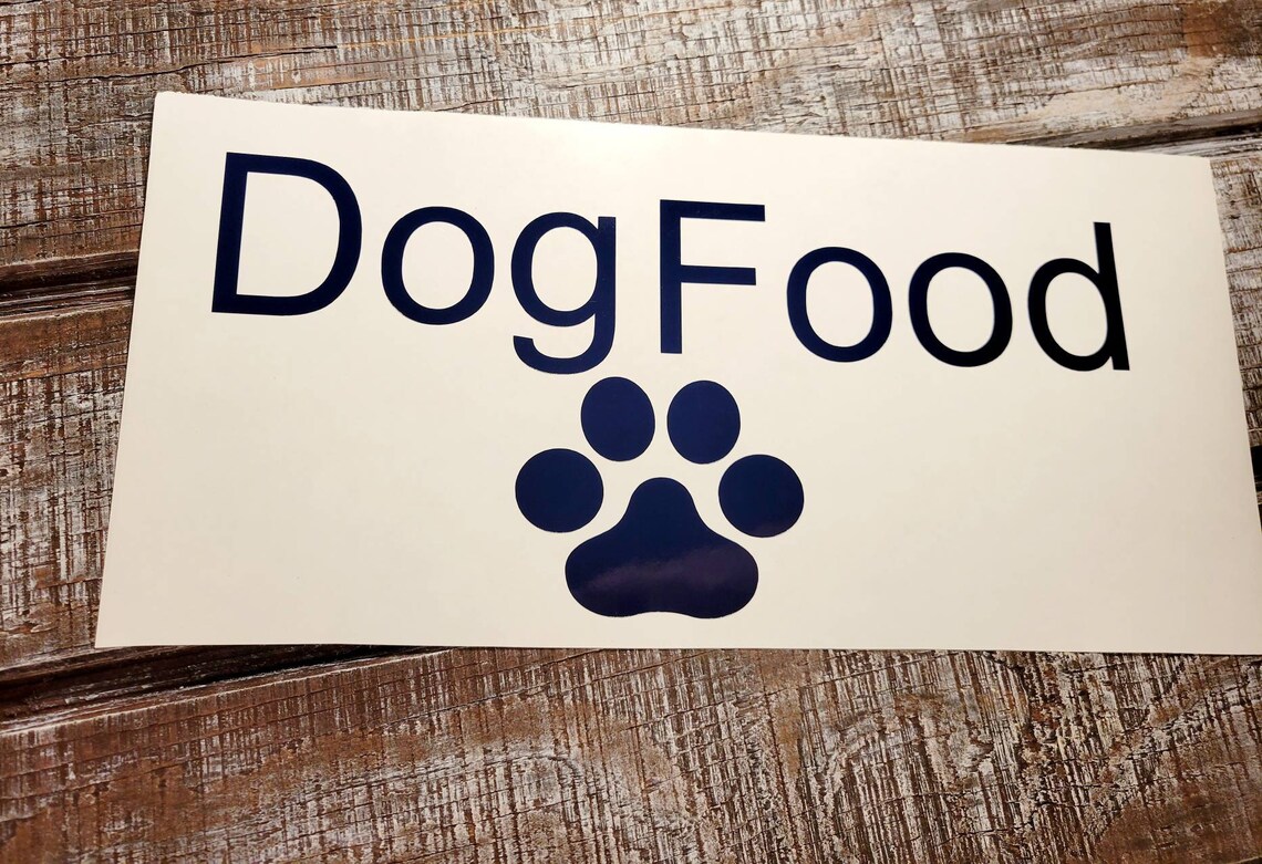 Dog Food Vinyl Decal Farmhouse Font Skinny Font Die Cut - Etsy