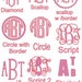 Monogram Decal ,school Decal,sticker Decal,vinyl Decal,monogram Vinyl ...