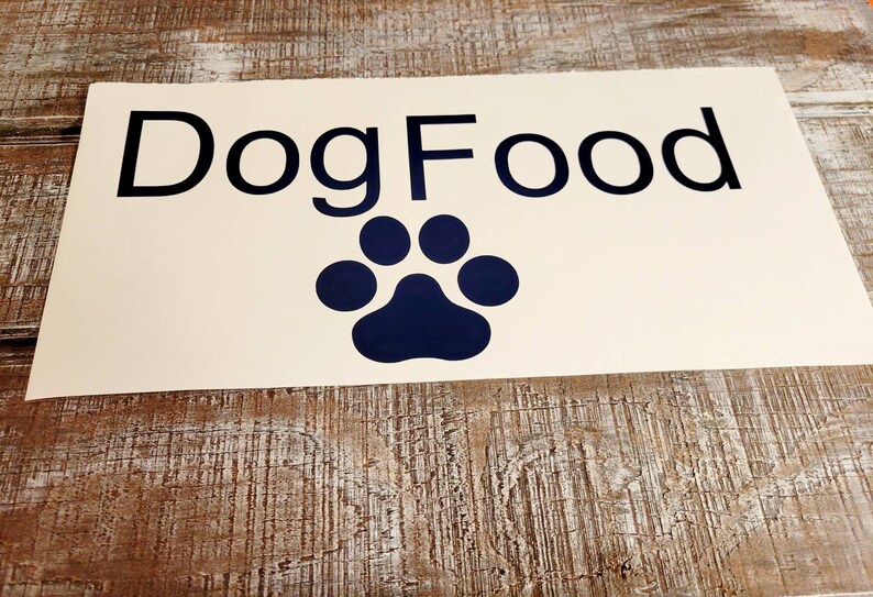 Dog Food Vinyl Decal Farmhouse Font Skinny Font Die Cut - Etsy