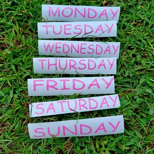 Days of the Week Stickers, School Decal Stickers, Decal for Classroom ...