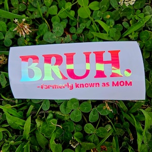 Bruh Vinyl Decal, Bruh Car Decal, Funny Car Decal, Mom Sticker, Decal ...