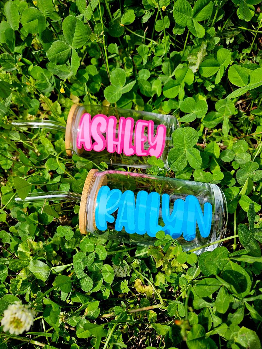 Double Layer Name Decal Libby Glass , Glass Cup With Shadow , Glass Cup ...
