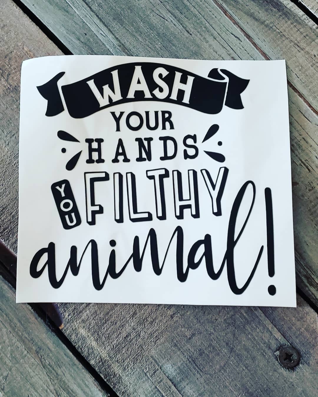Personalized Decal, Custom Vinyl Sticker, Filthy Animal Decal, Vinyl ...