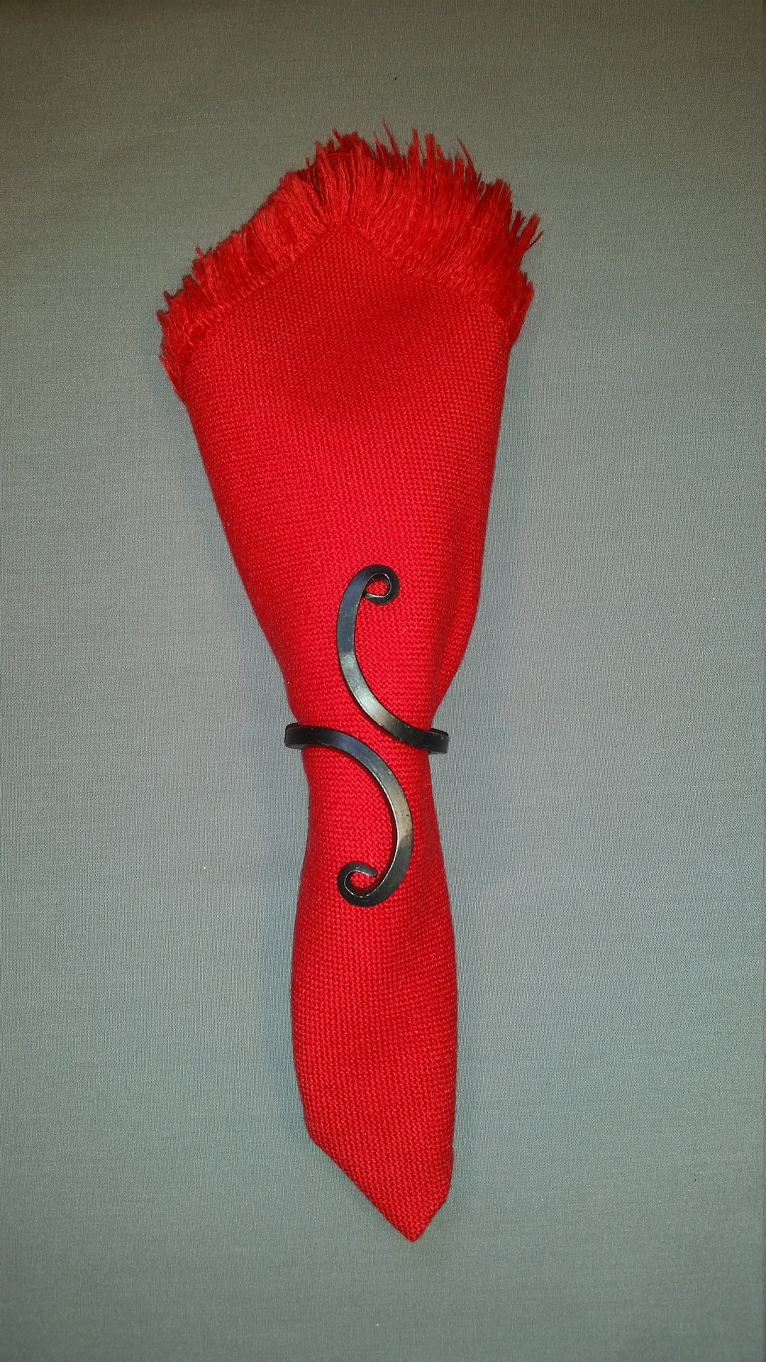 Hand Forged Rustic Napkin Rings, Set of 4 - Etsy