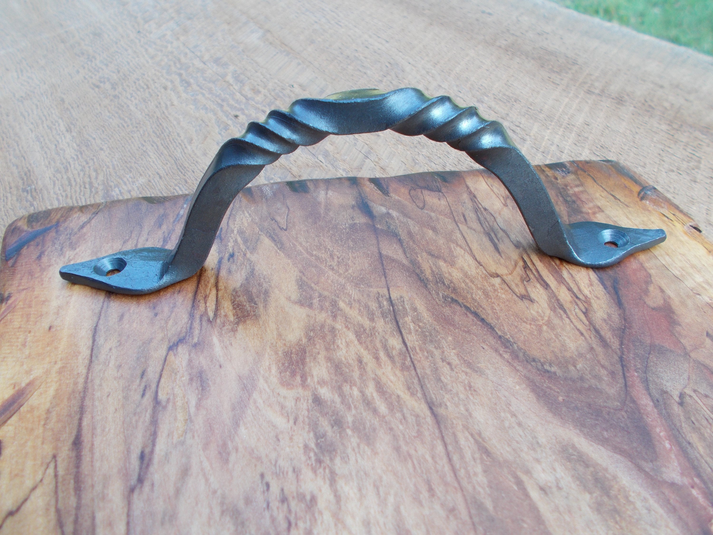 Hand Forged Rustic Handle for Cabinet, Serving Tray, and Charcuterie ...
