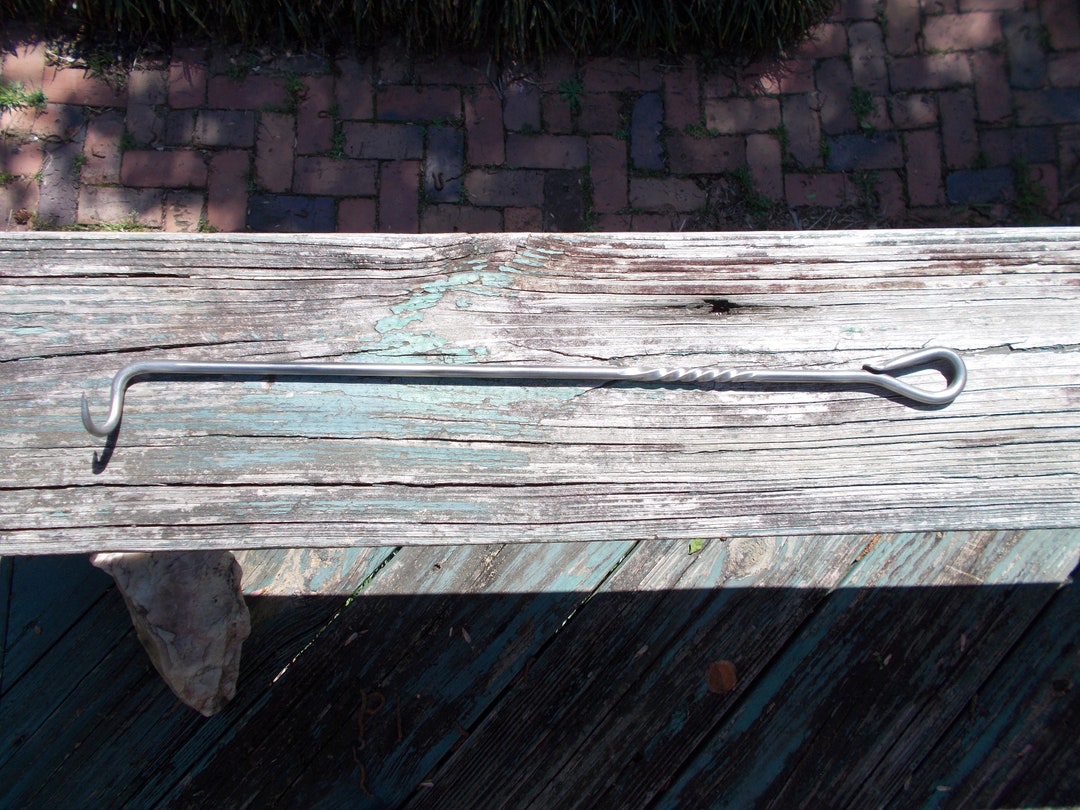 Hand Forged Stainless Steel Pigtail Steak Flipper, Large - Etsy