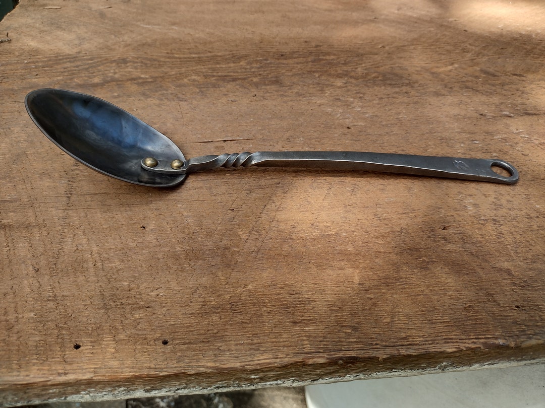 Elegant Serving Spoon, Hand Forged Stainless Steel. - Etsy