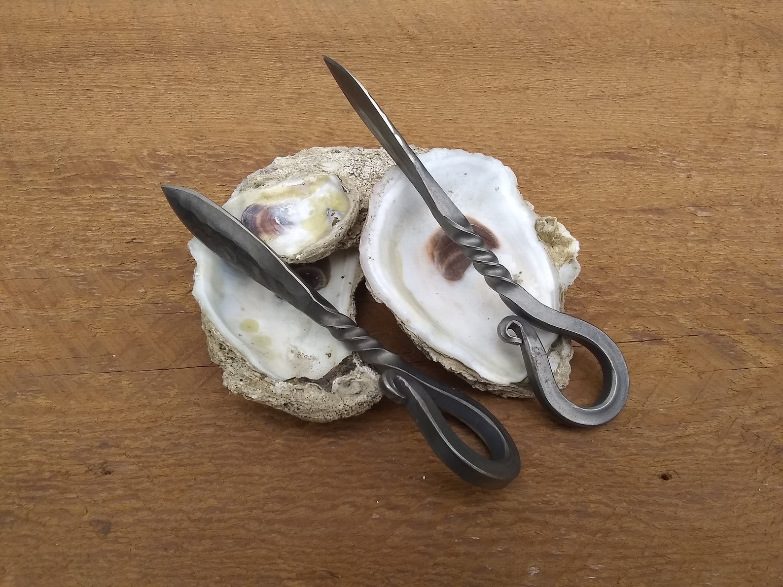 Hand Forged Stainless Steel Oyster Shucker, Oyster Opener - Etsy