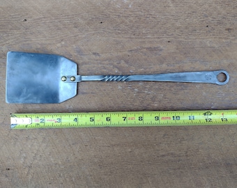 Hand Forged BBQ Spatula, Stainless Steel Flipper, Twisted Steel Handle ...