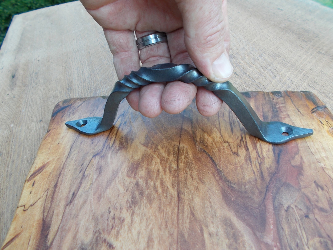 Hand Forged Rustic Handle for Cabinet, Serving Tray, and Charcuterie ...