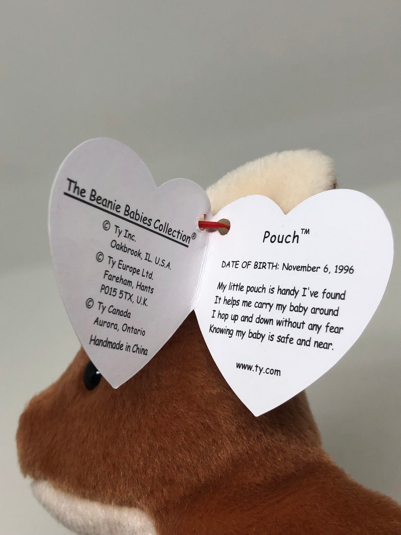 Rare 1996 Retired Original Pouch the Kangaroo Ty Beanie Baby - Etsy