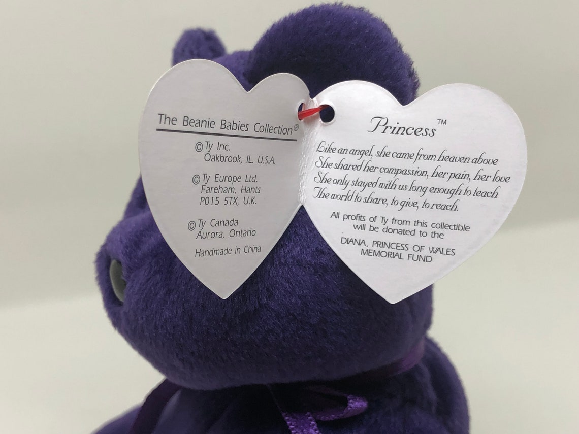 Authentic ty Princess Beanie Baby most Rare Retired Tag - Etsy