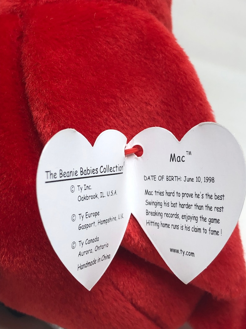 Retired RARE TY Mac Beanie Baby With Errors - Etsy