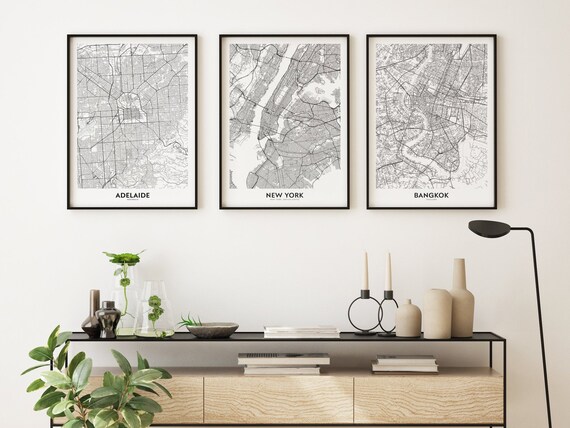 City Map Prints 3 for 2 City Maps Map Prints Custom Map | Etsy