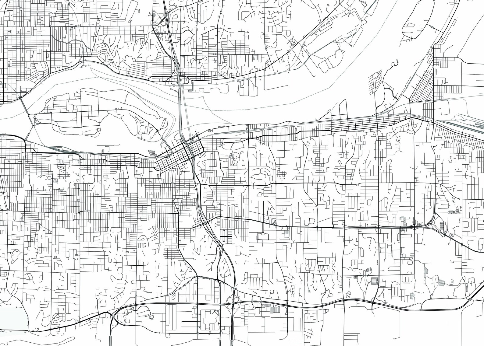 Moline Map Print City Map Wall Art Moline Illinois Map | Etsy