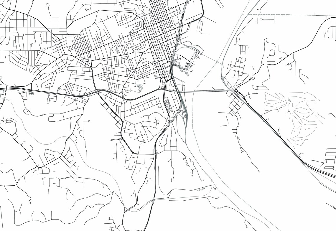 Dubuque Map Print City Map Wall Art Dubuque Iowa Map Travel | Etsy