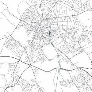 St Albans Map Print City Map Wall Art St Albans Map Travel | Etsy