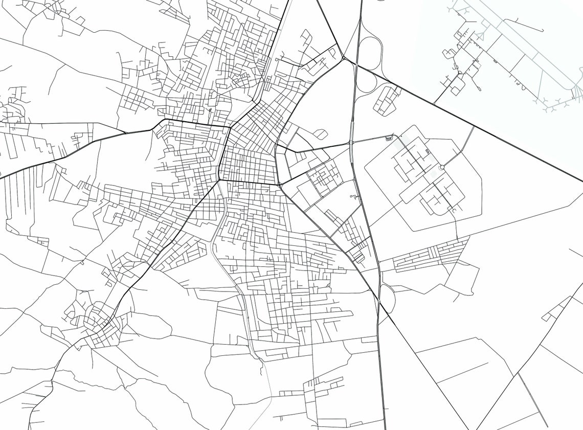 Mafraq Map Print City Map Wall Art Mafraq Map Travel | Etsy