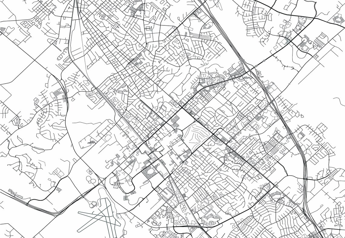 College Station Map Print City Map Wall Art College Station | Etsy