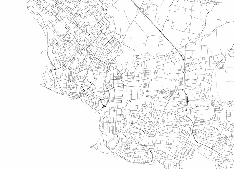 Bridgetown Map Print City Map Wall Art Bridgetown Barbados | Etsy