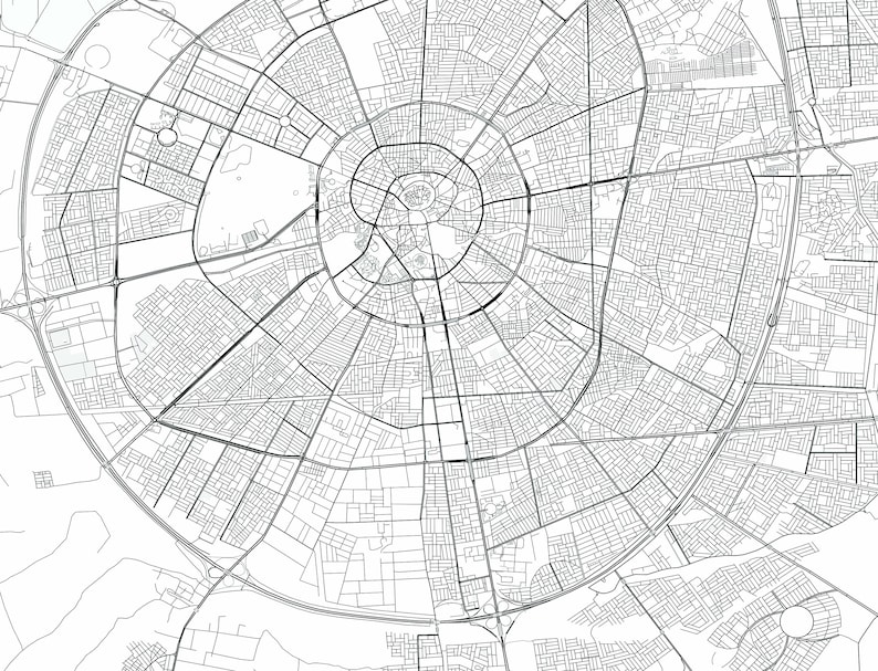 Erbil Map Print City Map Wall Art Erbil Map Travel Poster | Etsy