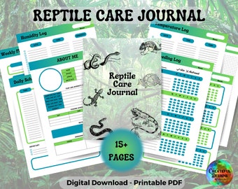 Reptile Care Sheet, Printable Pet Planner, Reptile Care Journal, Pet ...