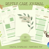 Printable Reptile Record - Etsy